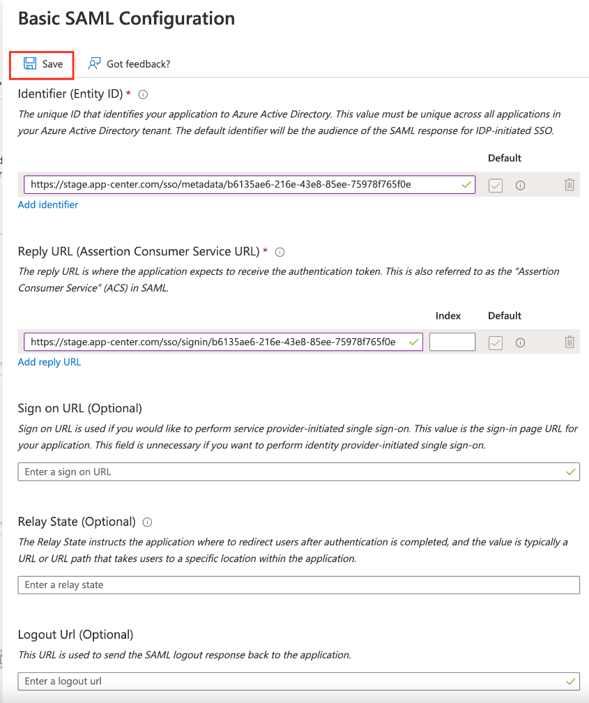 Center Single Sign-On (SSO) Guide – Azure