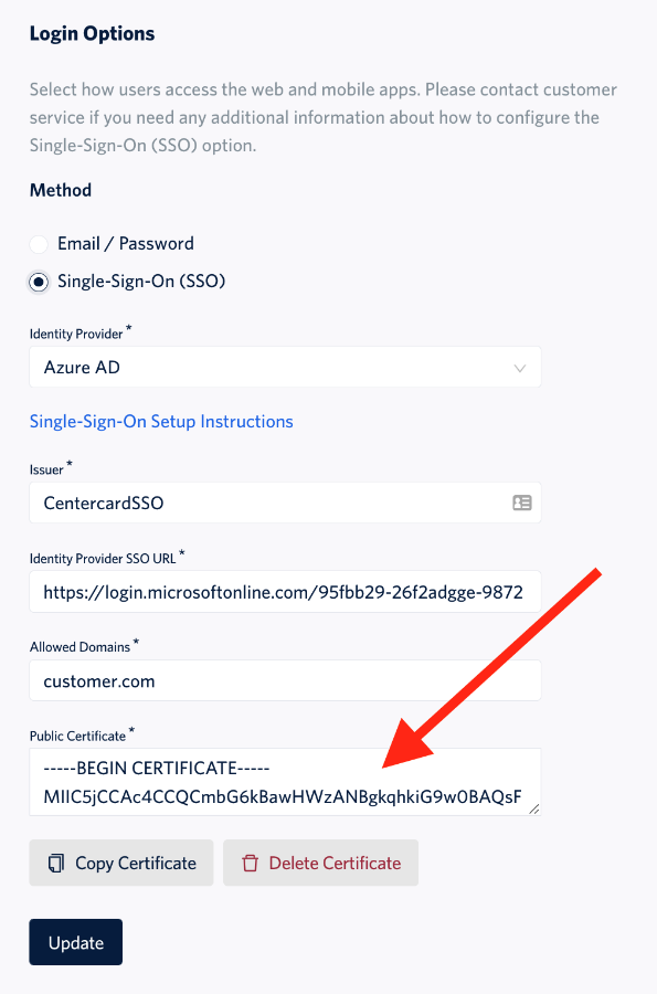 Center Single Sign-On (SSO) Guide – Azure