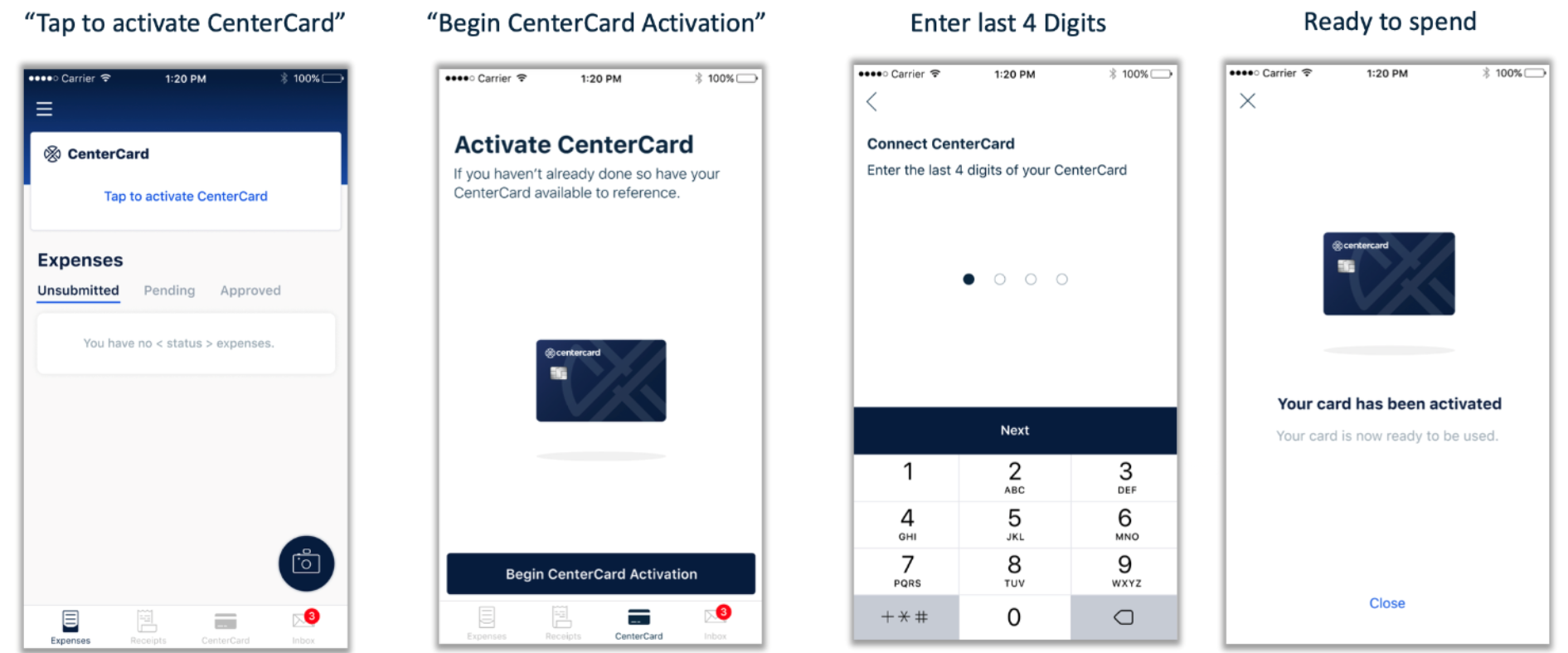 CenterCard Activation: Step-by-Step