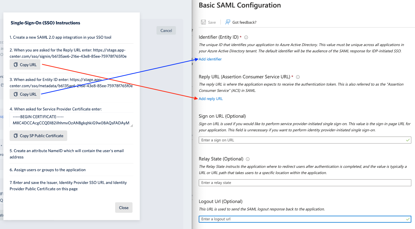 Center Single Sign-On (SSO) Guide – Azure